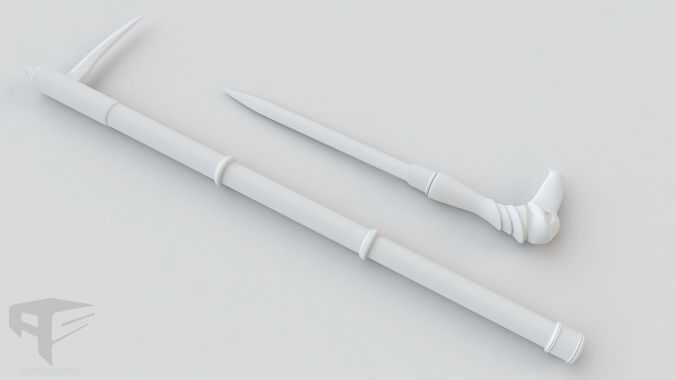 Assassins Creed Syndicate Cane Sword and Knife free 3D model | CGTrader