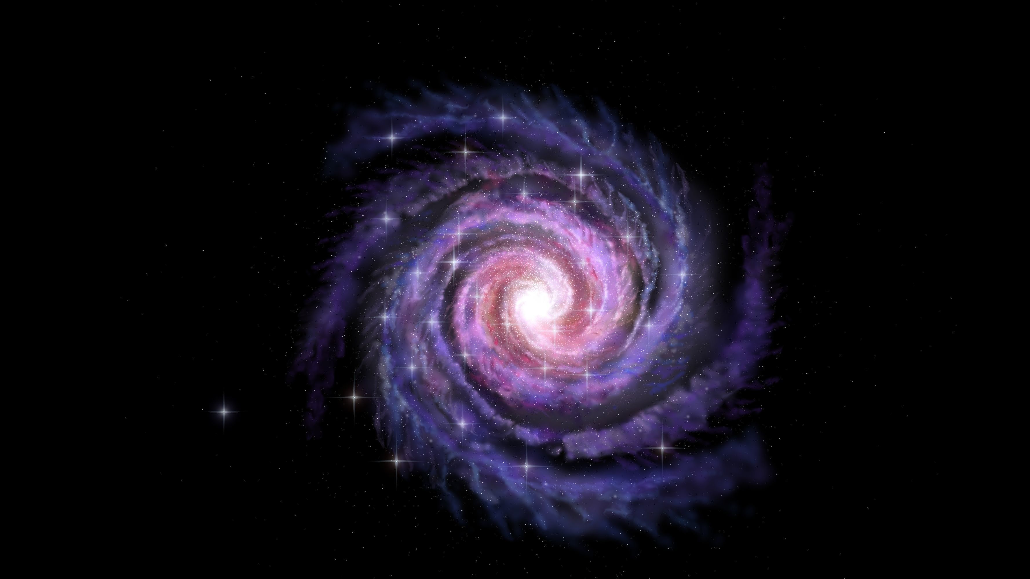 Spiral Galaxy in deep space 3D model 3D model | CGTrader
