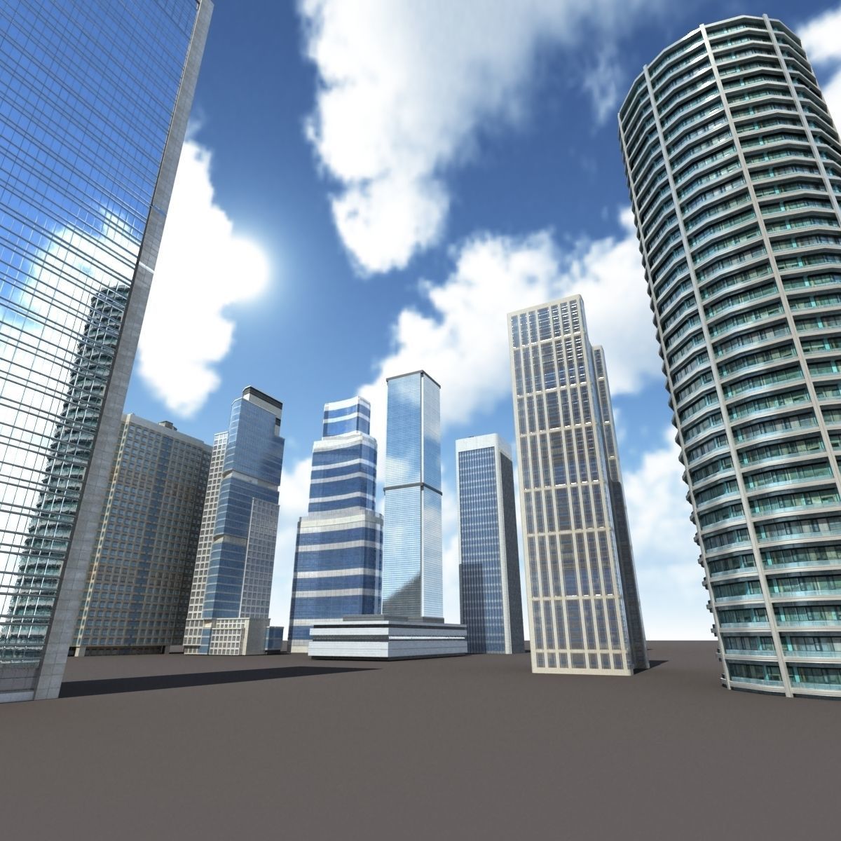 3D model Skyscrapers Building Pack VR / AR / low-poly | CGTrader