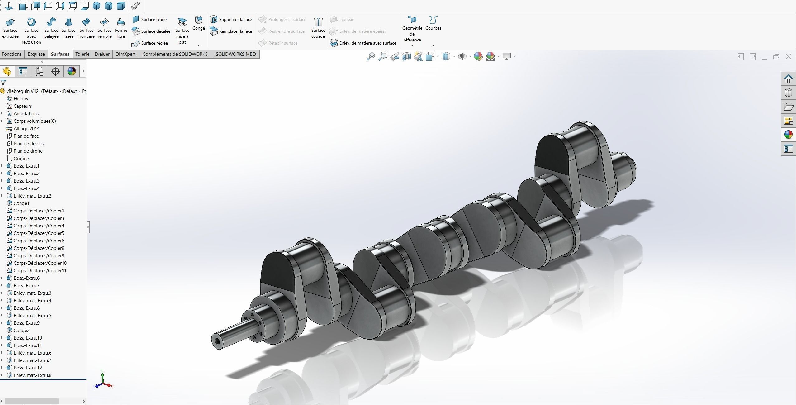 V12 Engine Model with native file Solidworks 3D model | CGTrader