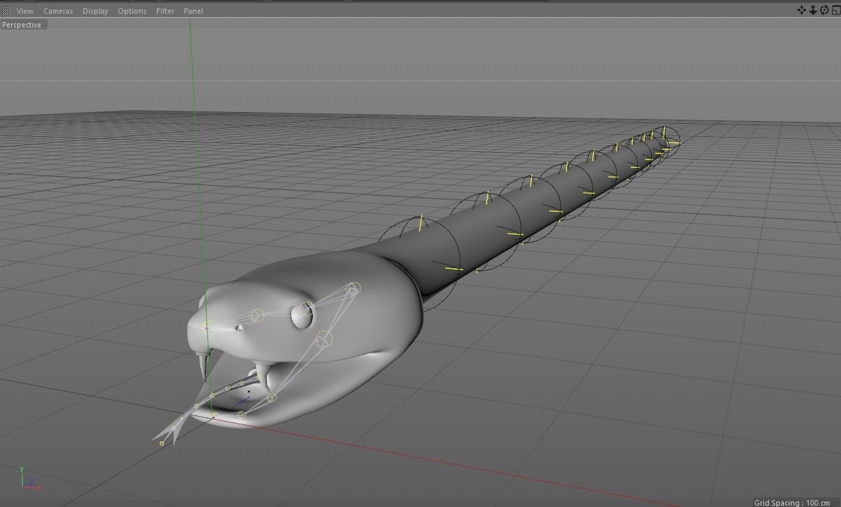 Snake Rig 3D model rigged | CGTrader