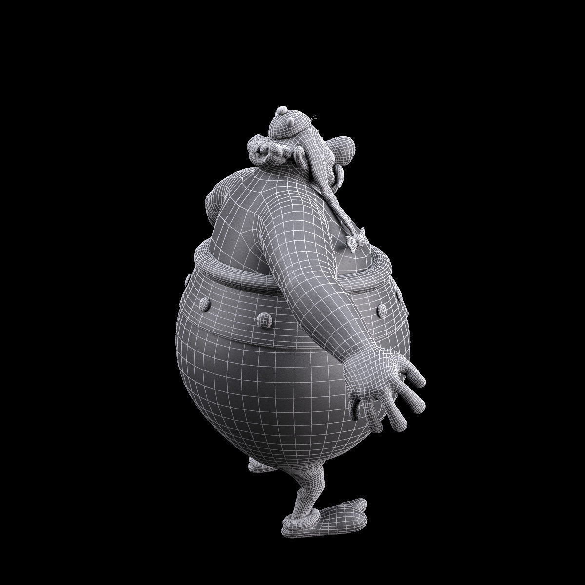 3D model Obelix Low Poly with 4k Texture and Displacement map VR / AR ...