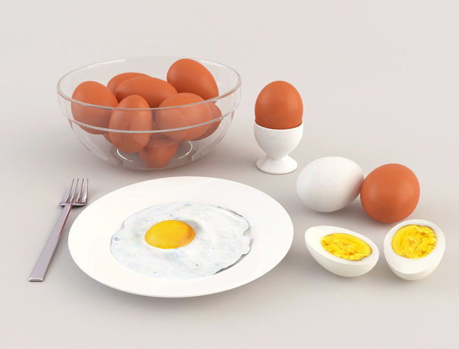 Eggs Pack 3D model | CGTrader