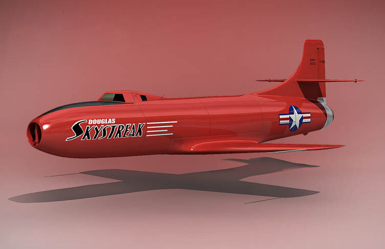 Douglas D 558 I Skystreak USA 1947 3D model | CGTrader