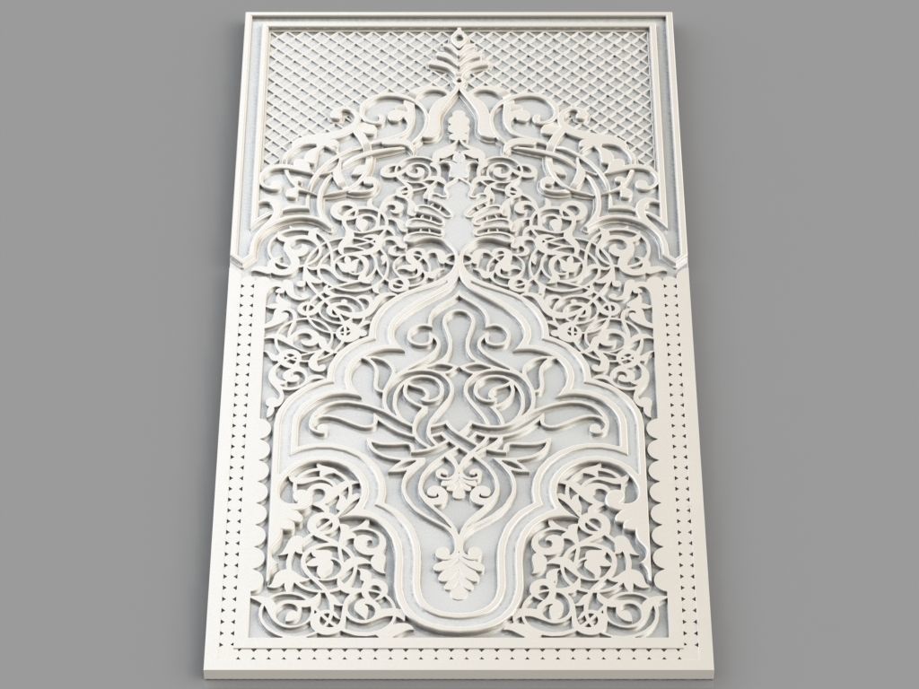 Carved Panel - Islamic structure 3D model 3D printable | CGTrader