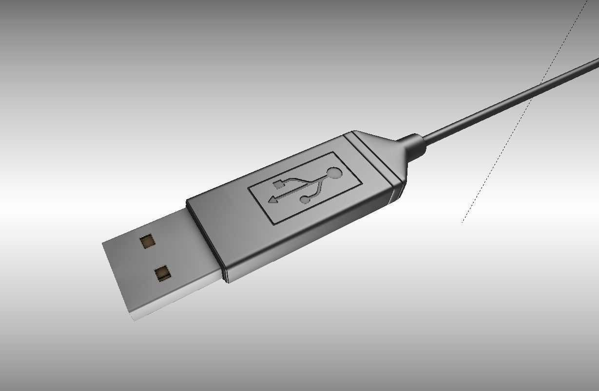 USB 3 Cable High Poly Version 3D model | CGTrader