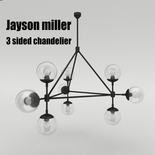 Jayson Miller 3sided chandelier 3D model | CGTrader