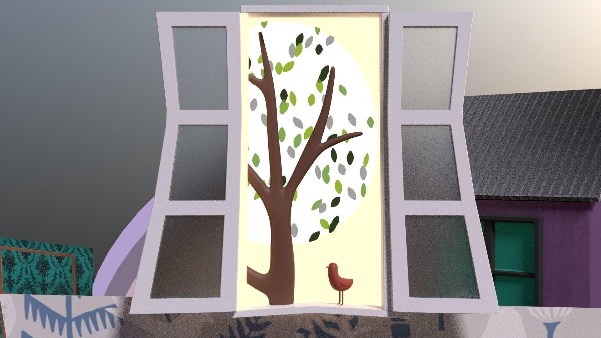 Cartoon fur set 3D model | CGTrader