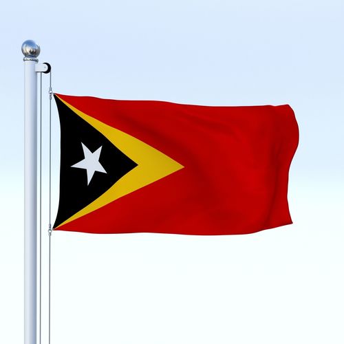 3D model Animated East Timor Flag VR / AR / low-poly animated | CGTrader