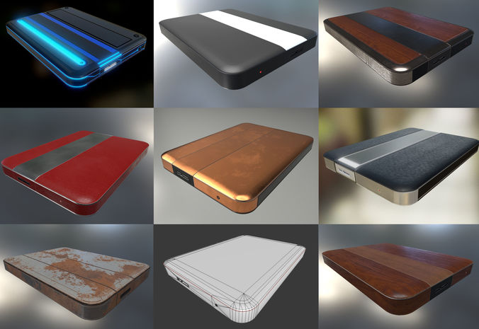 3D model External Hard Drive Collection - Gameready - PBR VR / AR / low ...