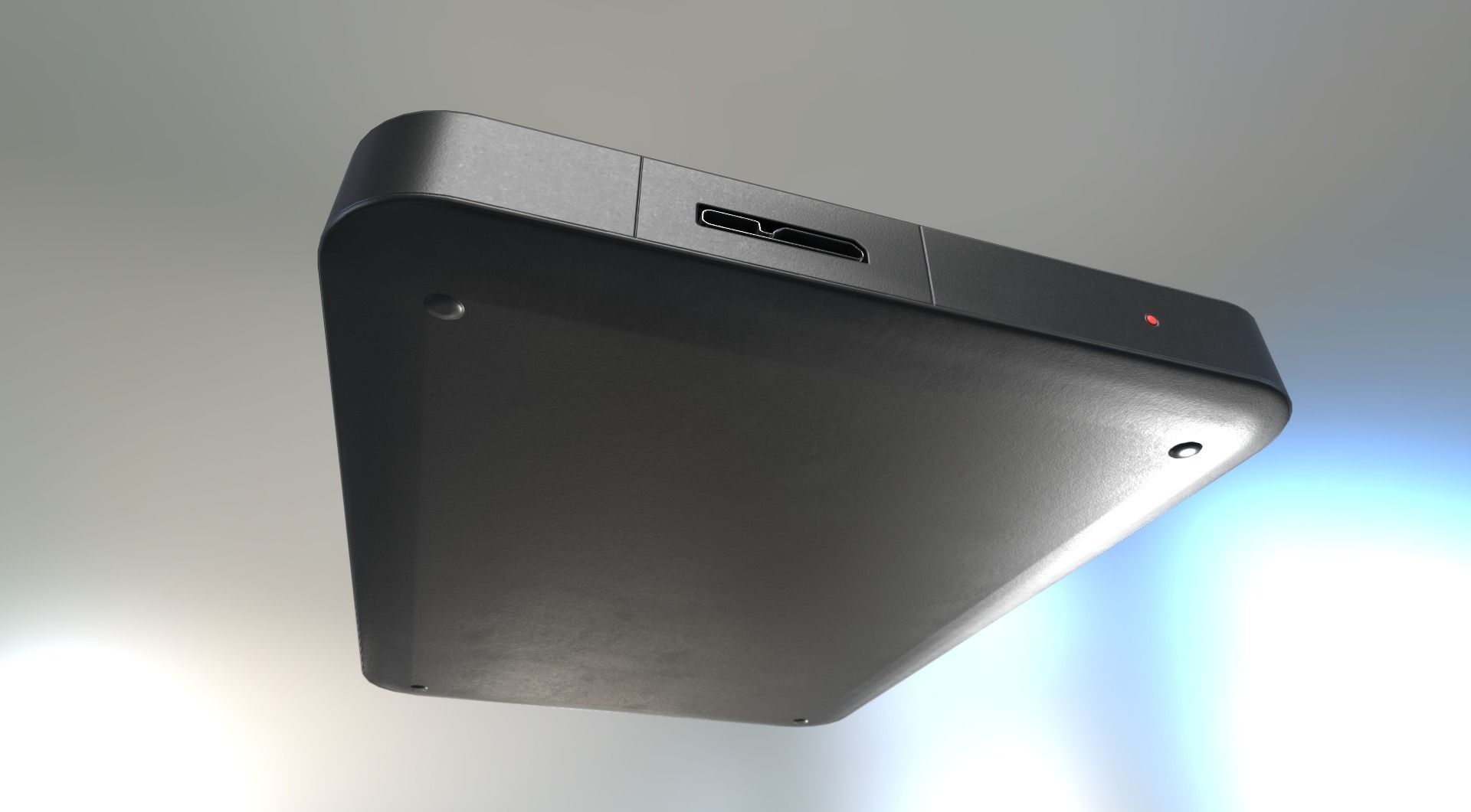 3D model External HDD With USB Cable Rigged Plastic Version VR / AR ...