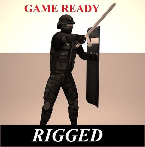 3D model SWAT Soldier VR / AR / low-poly rigged animated | CGTrader