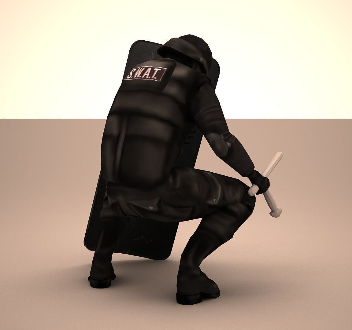 3D model SWAT Soldier VR / AR / low-poly rigged animated | CGTrader