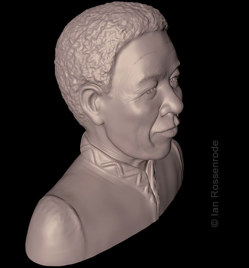 Nelson Mandela 3D print 3D model 3D printable | CGTrader