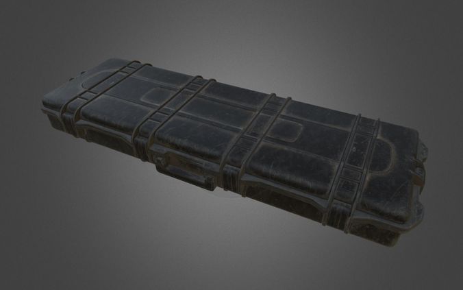 3D model PBR Sniper Rifle Case LOW POLY GAME READY VR / AR / low-poly ...