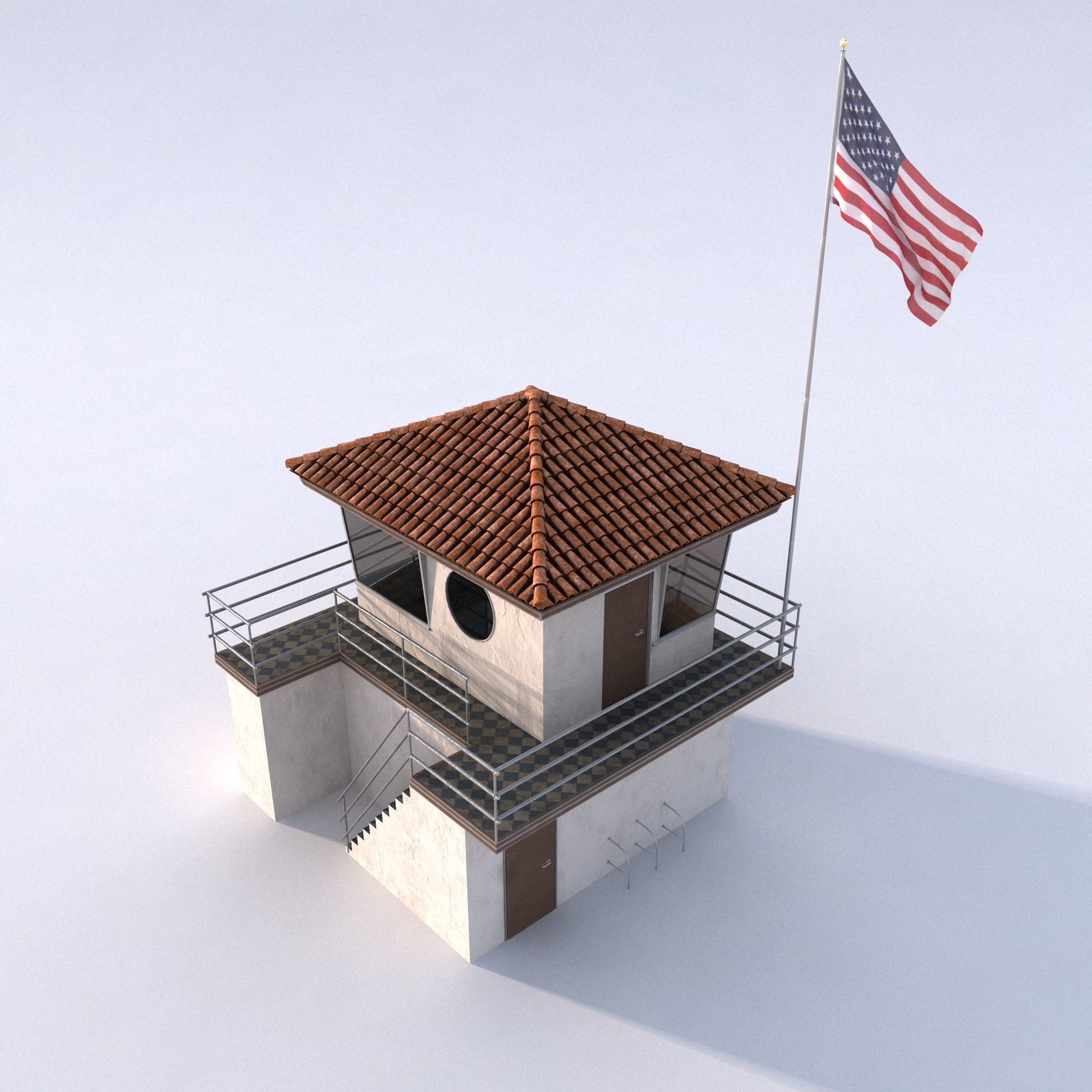 3D model Lifeguard Building VR / AR / low-poly | CGTrader