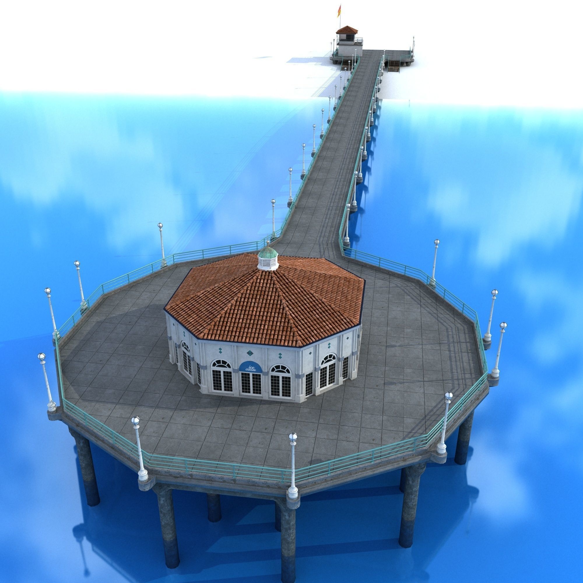 3D model Manhattan Beach Pier VR / AR / low-poly | CGTrader