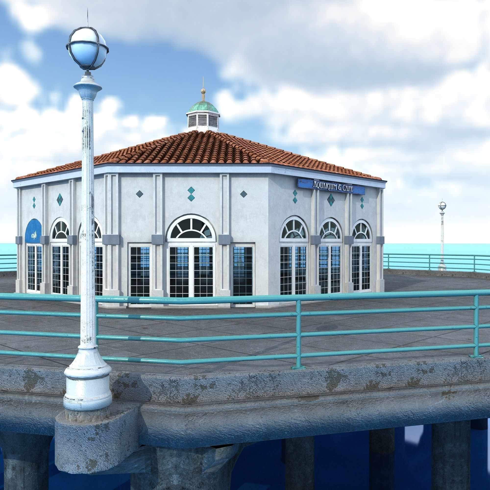 3D model Manhattan Beach Pier VR / AR / low-poly | CGTrader
