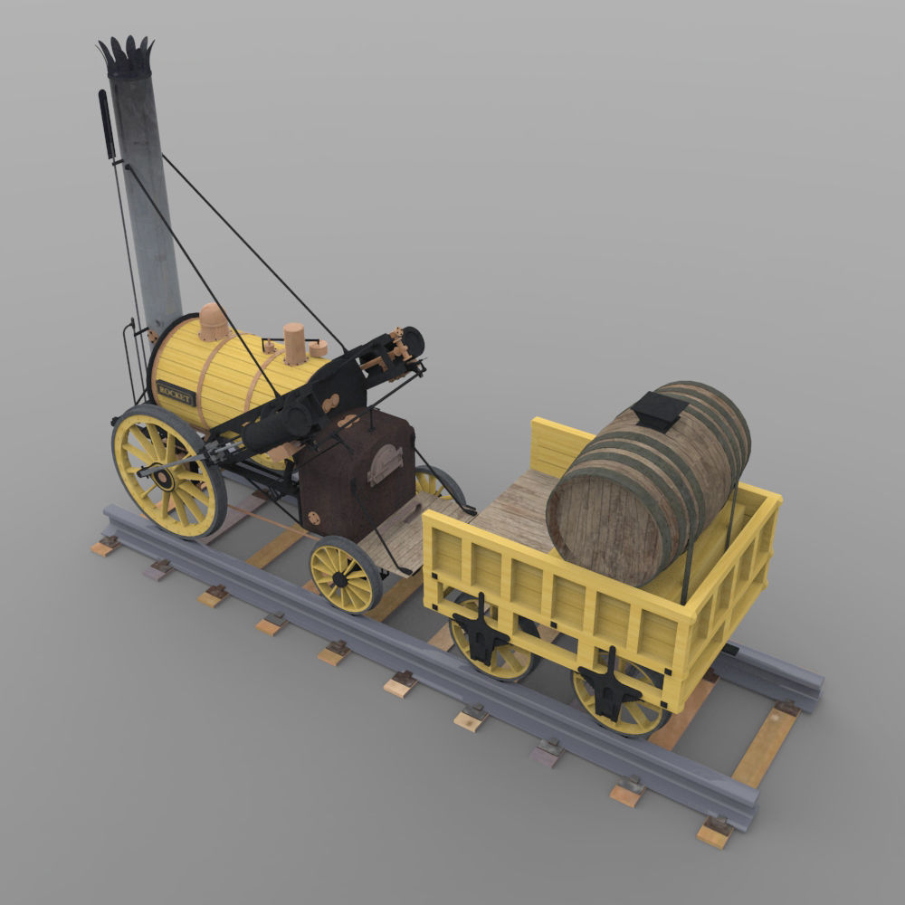 Rocket Train 3D model | CGTrader