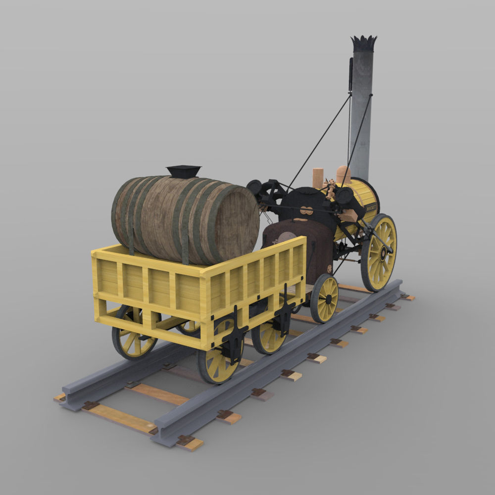 Rocket Train 3D model | CGTrader
