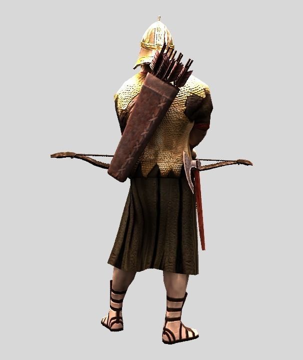 3D model Roman archer VR / AR / low-poly rigged animated | CGTrader