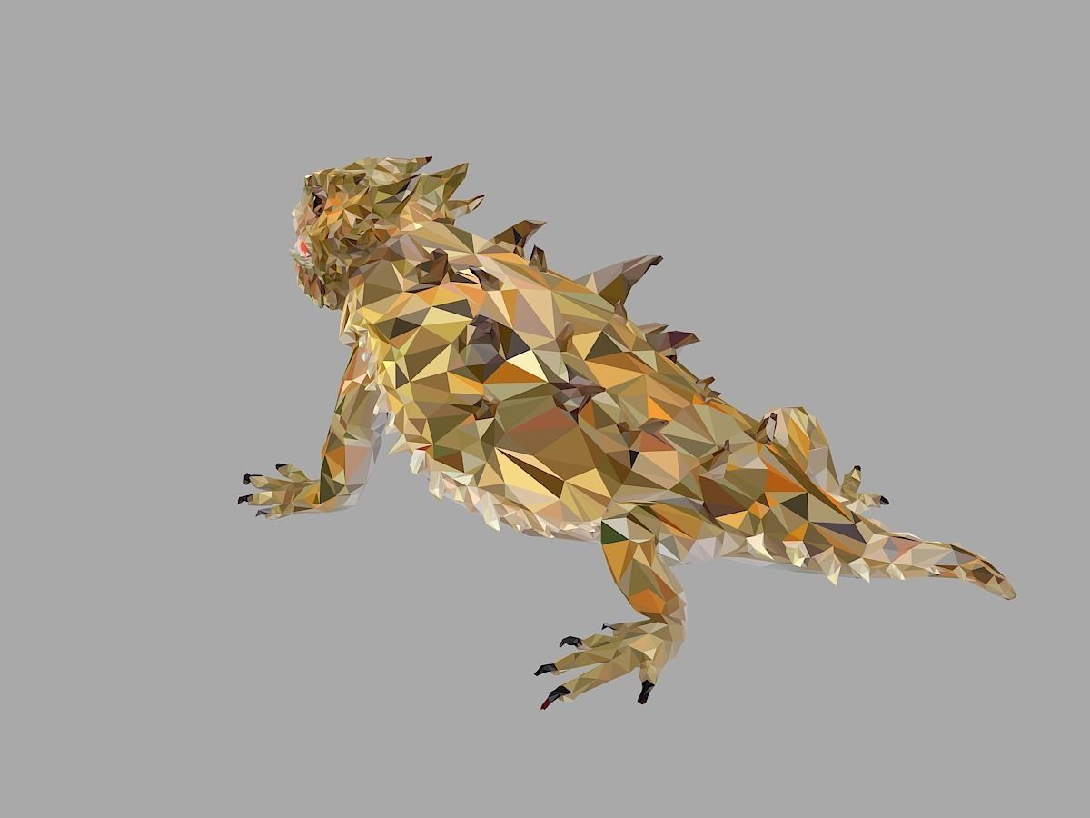 3D model Lizard Low Polygon Art Reptile Animal VR / AR / low-poly ...