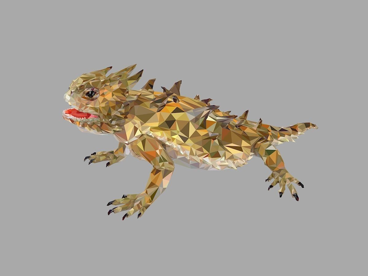 3D model Lizard Low Polygon Art Reptile Animal VR / AR / low-poly ...