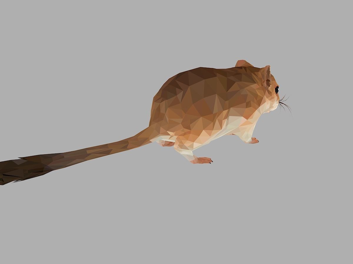 3D model Sand Mouse Low Polygon Art Animal maus VR / AR / low-poly ...