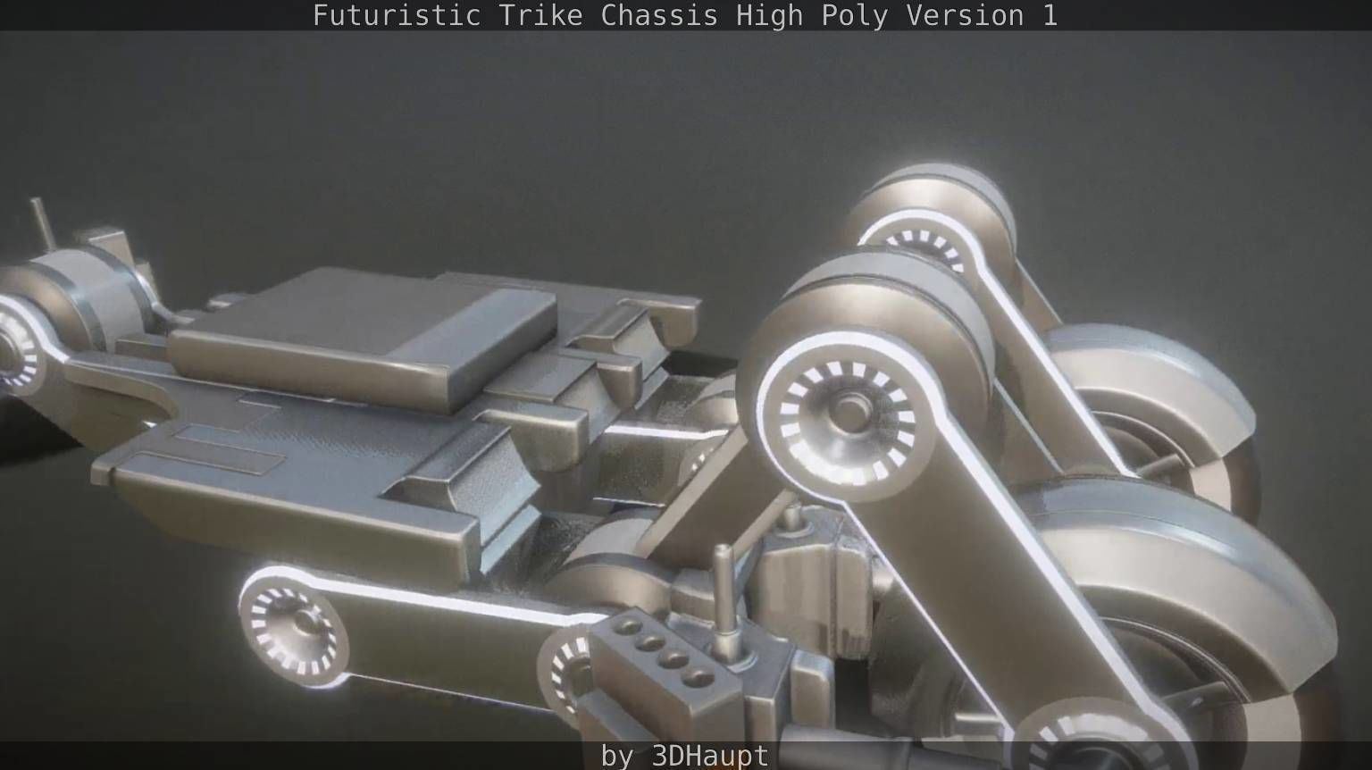 Futuristic Trike Chassis High Poly Version 1 3D model | CGTrader