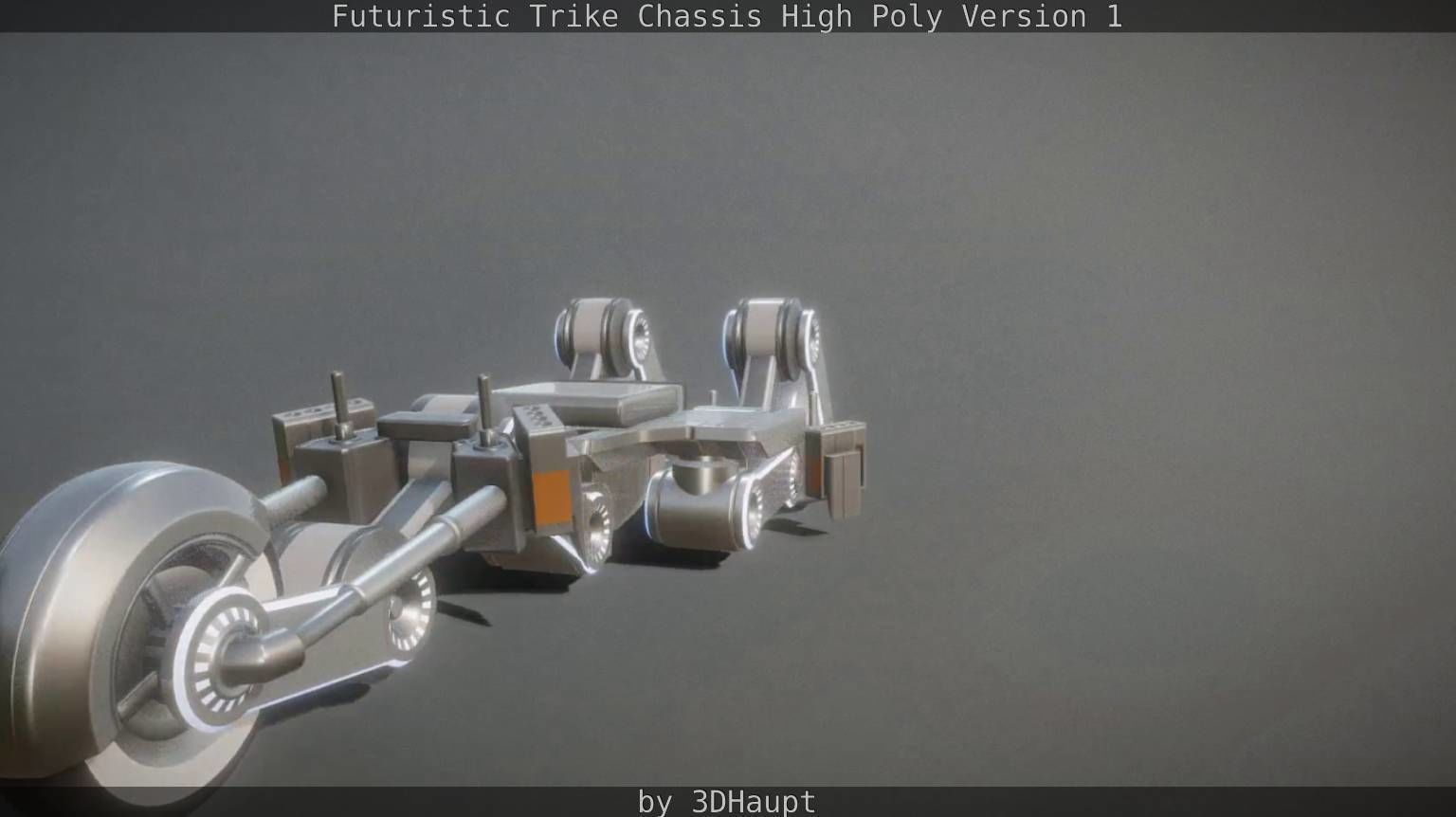 Futuristic Trike Chassis High Poly Version 1 3D model | CGTrader