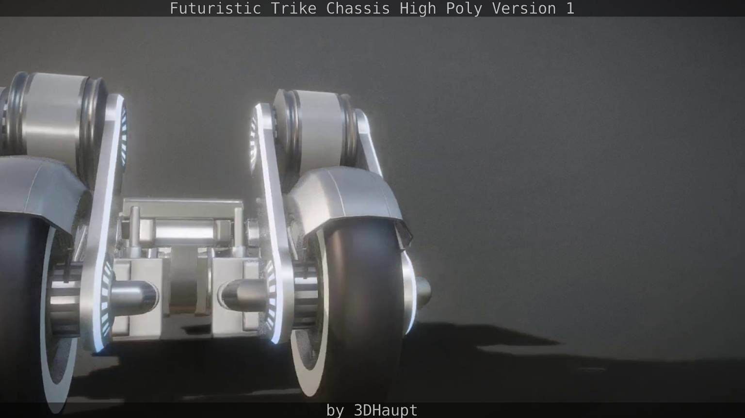 Futuristic Trike Chassis High Poly Version 1 3D model | CGTrader