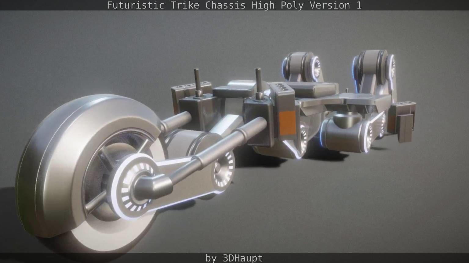 Futuristic Trike Chassis High Poly Version 1 3D model | CGTrader
