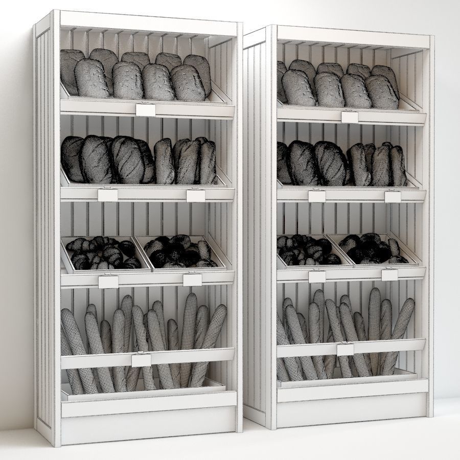Bread Shelves 3D model | CGTrader