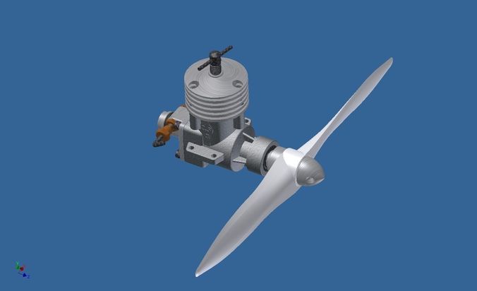 3D model motor with propeller VR / AR / low-poly | CGTrader