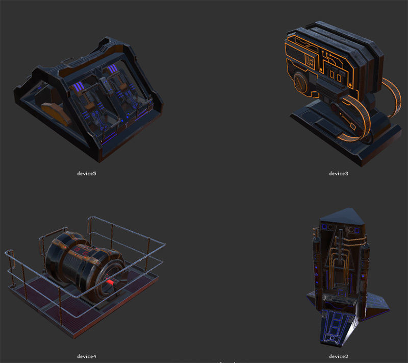 3D model SCI-FI Devices Kit VR / AR / low-poly | CGTrader