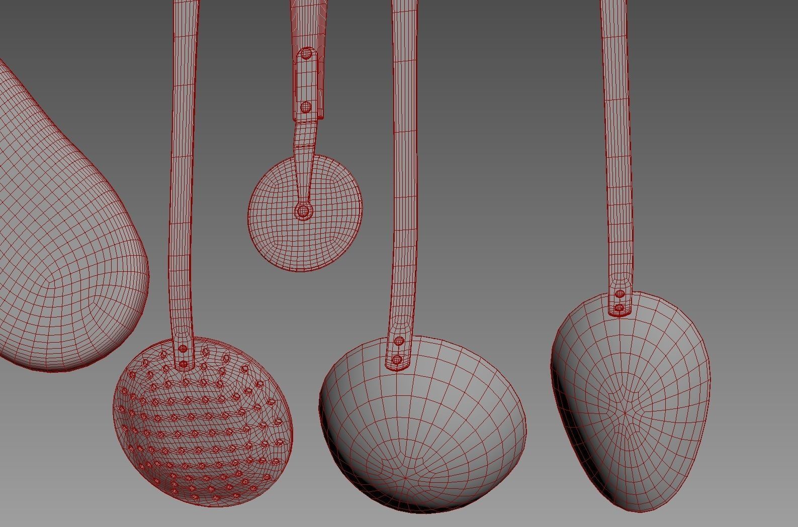 Ladles hanging up 3D model | CGTrader