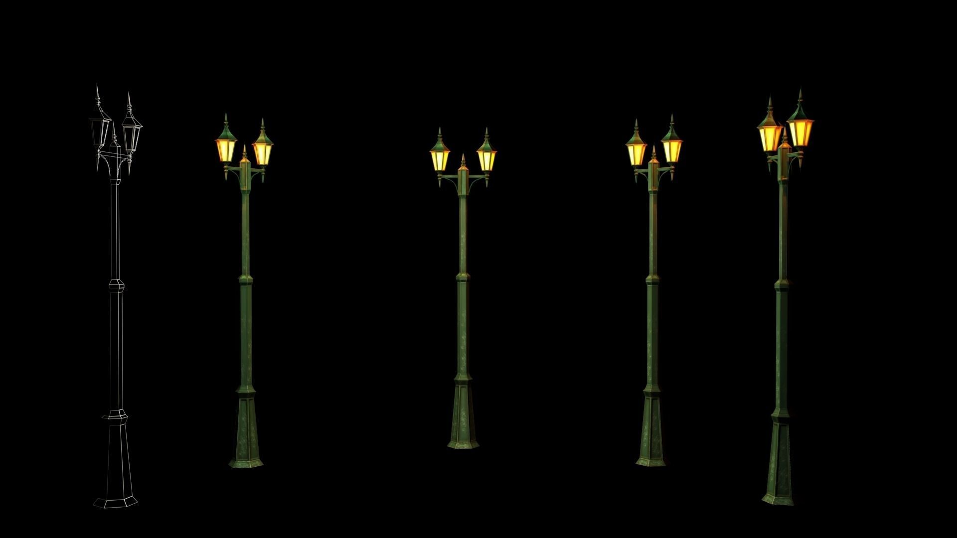3D model Lamp post game object VR / AR / low-poly | CGTrader