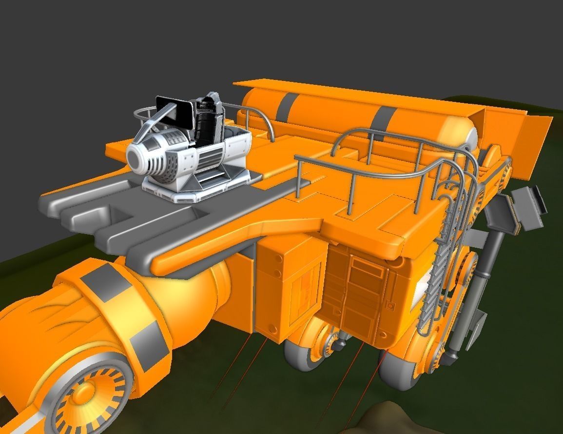 3D model Futuristic control module Basic Version VR / AR / low-poly ...