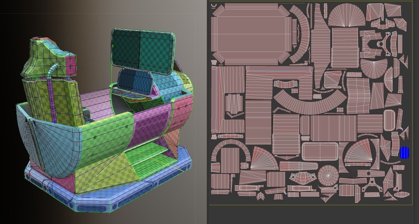 3D model Futuristic control module Basic Version VR / AR / low-poly ...