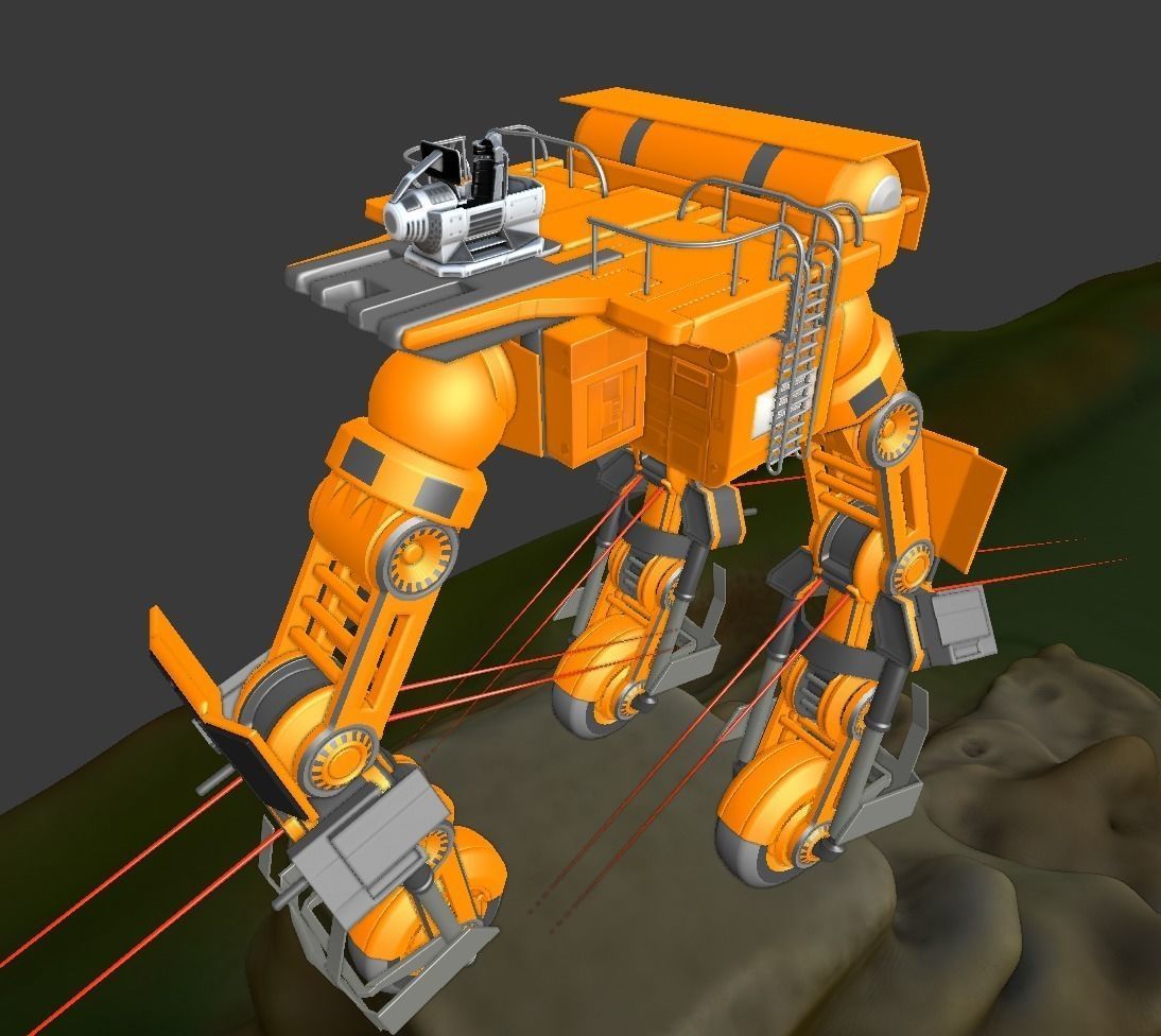 3D model Futuristic control module Basic Version VR / AR / low-poly ...