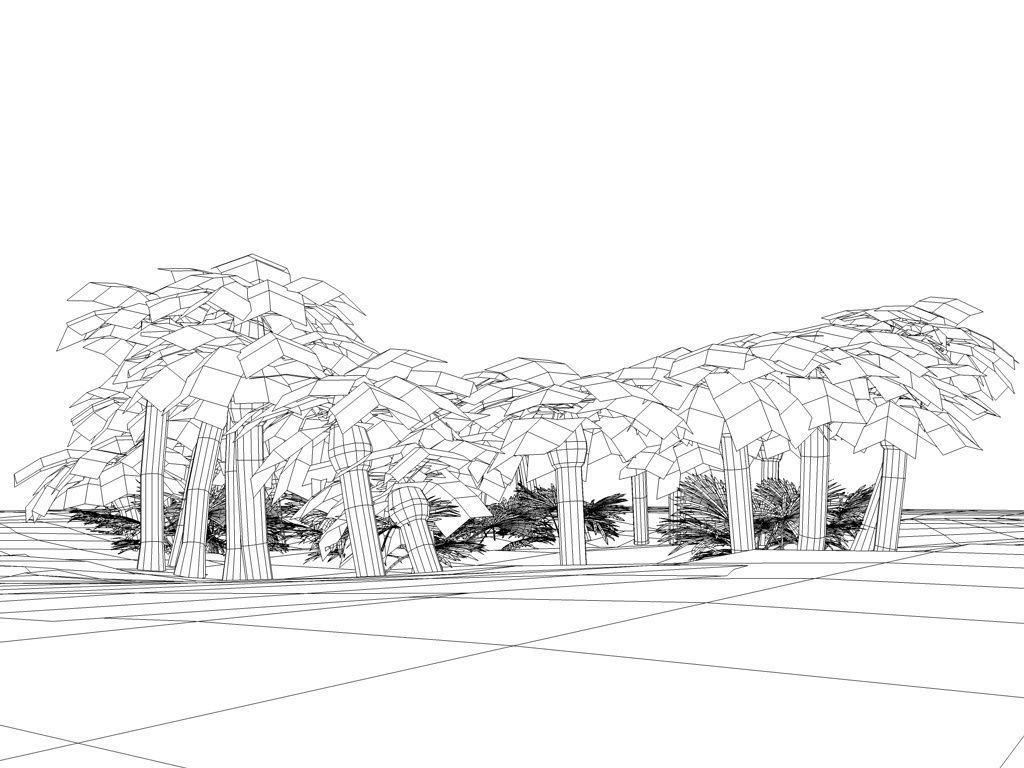 3D model Low Poly oasis VR / AR / low-poly | CGTrader