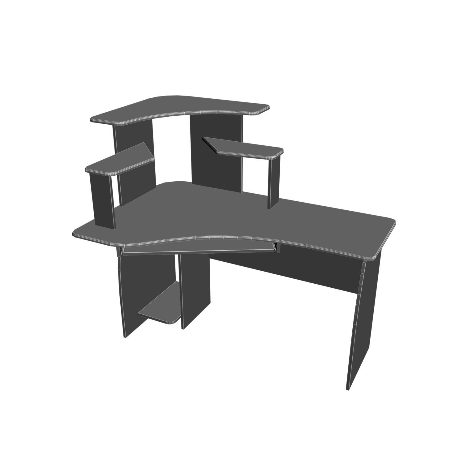 Computer Table 002 free 3D model | CGTrader