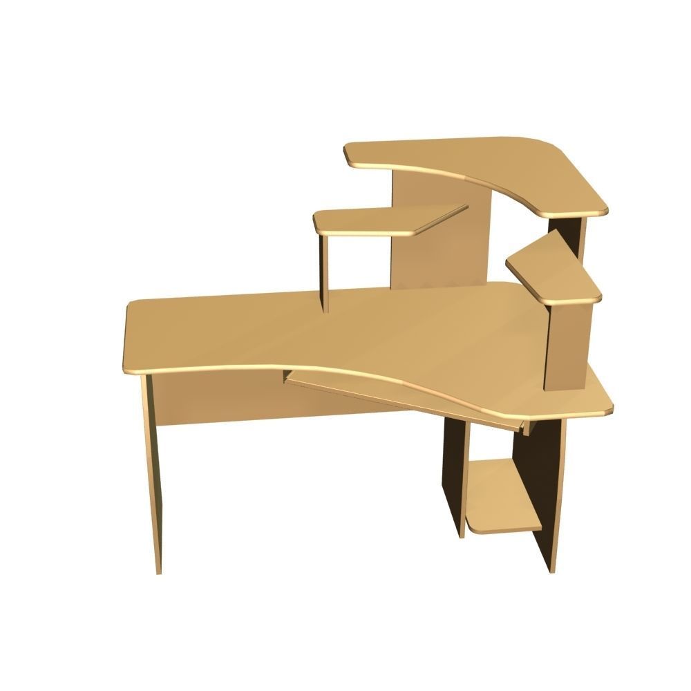 Computer Table 002 free 3D model | CGTrader