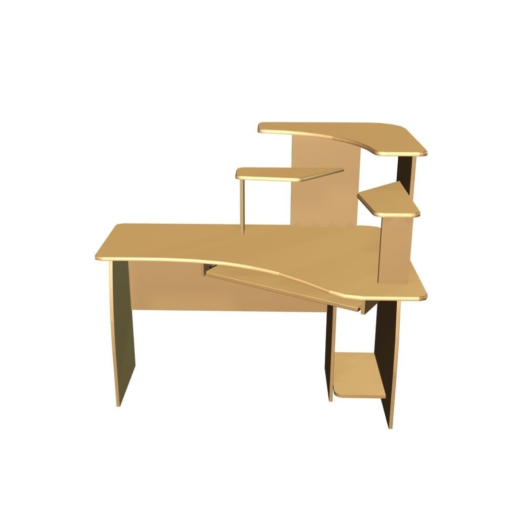 Computer Table 002 free 3D model | CGTrader