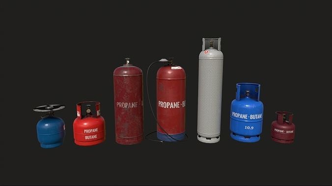 3D model Propane Tanks Set VR / AR / low-poly | CGTrader