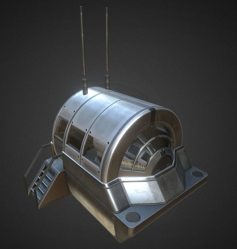 3D model Futuristic Drivers Cap And Control Module VR / AR / low-poly ...