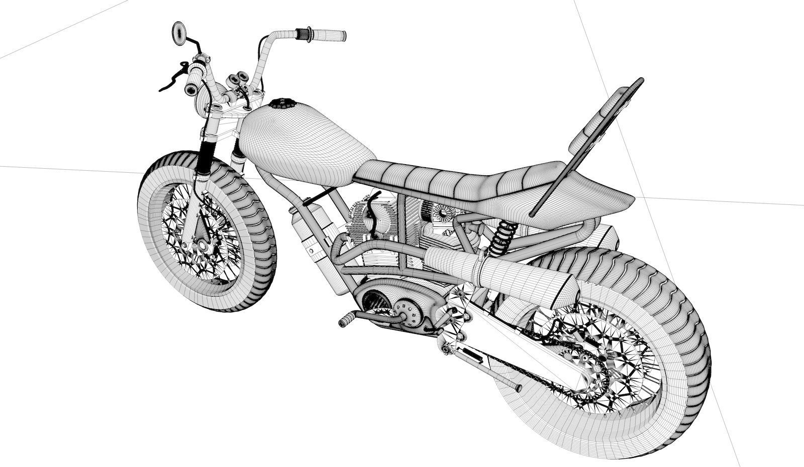 Chopper Hawk Concept Bike 3D model | CGTrader