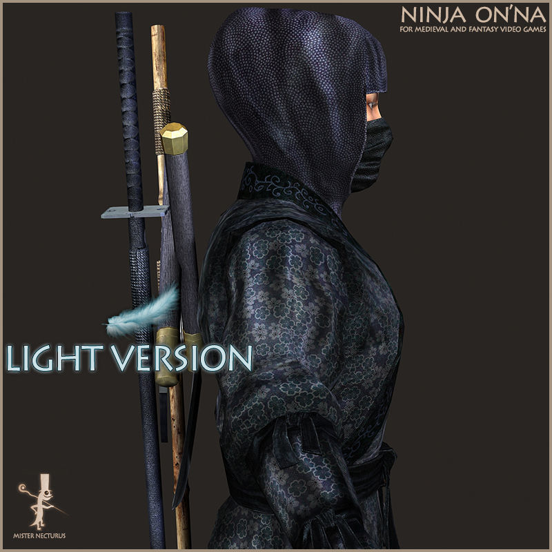 3D model Ninja Onna Light Version VR / AR / low-poly rigged animated ...