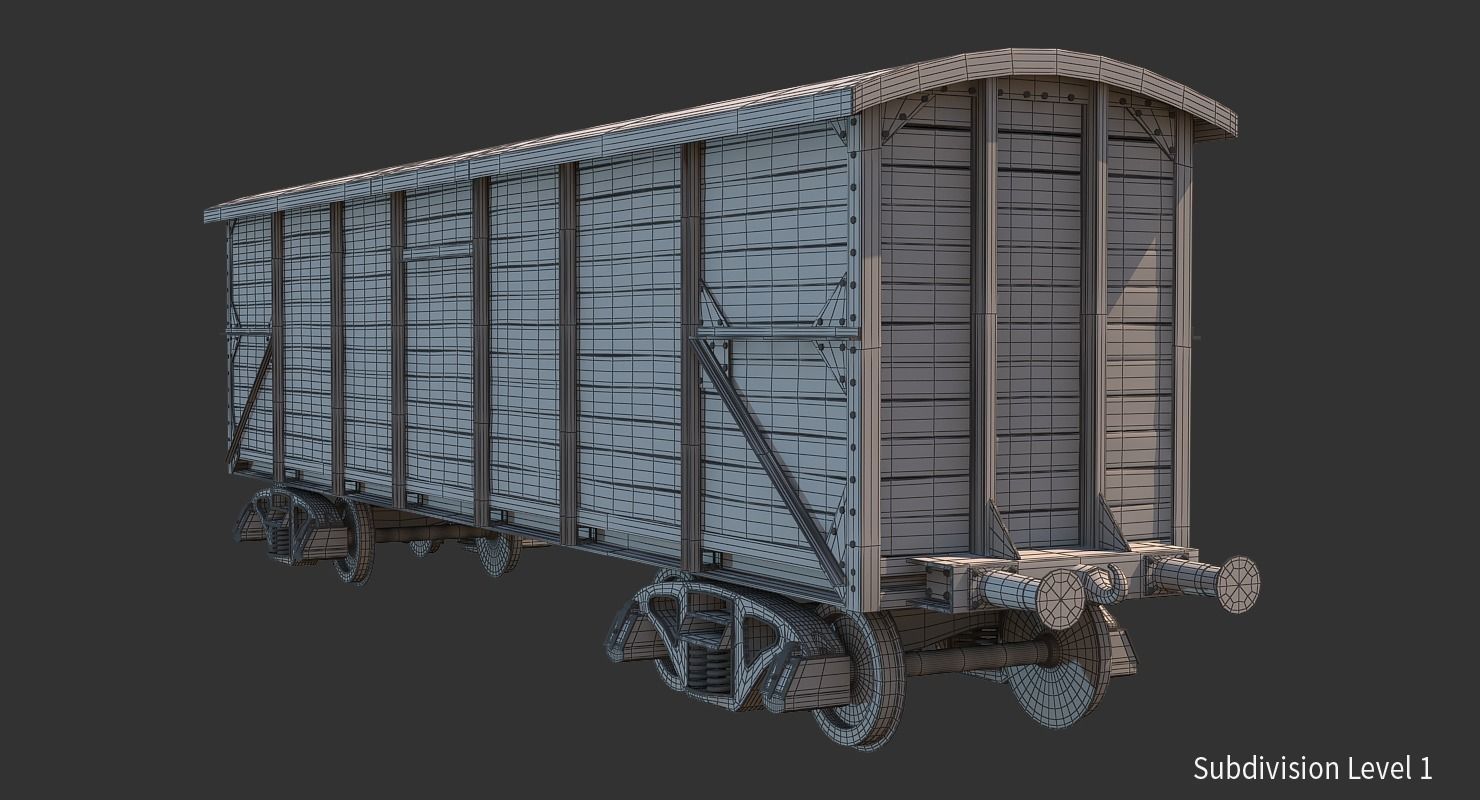 Realistic Old Train Car 3D model | CGTrader