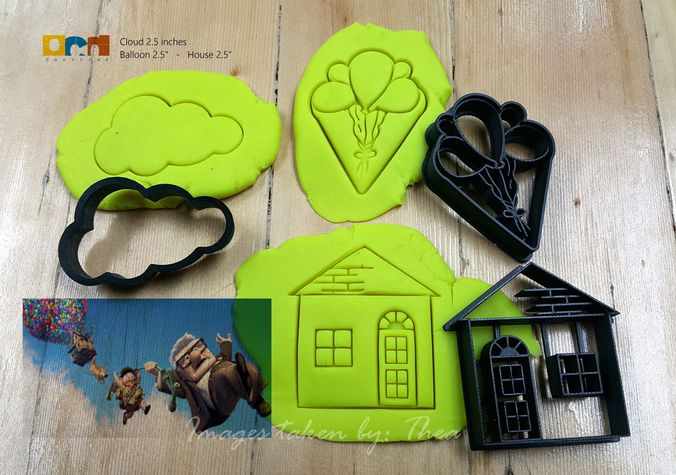 UP themed cutters House balloon cloud 3D model 3D printable | CGTrader